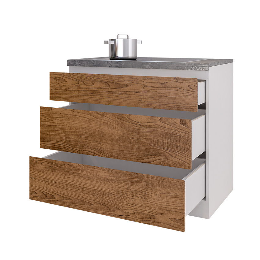 Modun tủ bếp có hộc tủ W900 - modun.vn